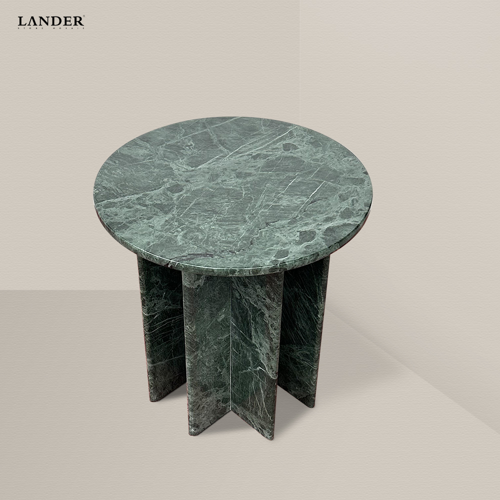 Taiwan Green Round Side Table - LanderStone