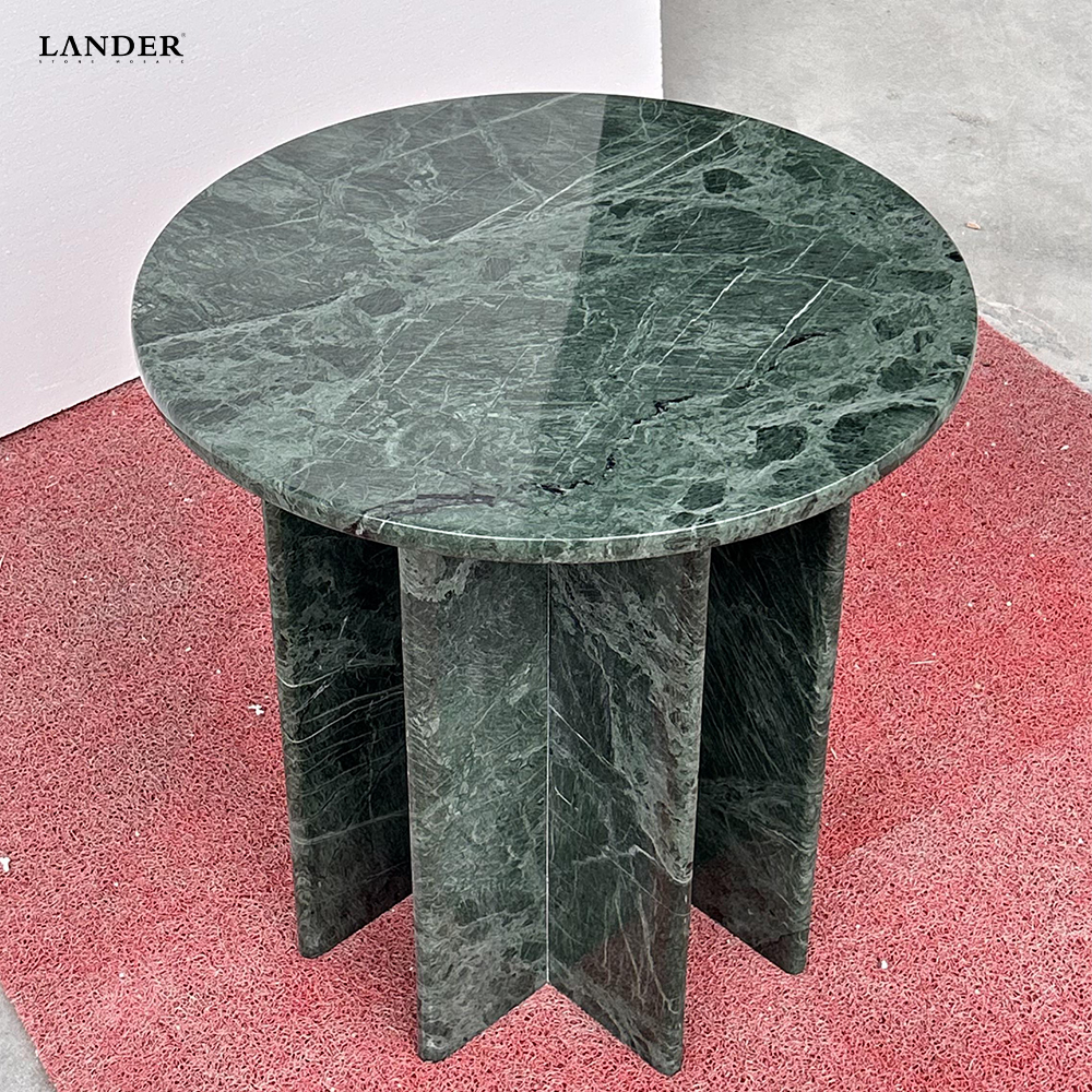 Taiwan Green Round Side Table - LanderStone