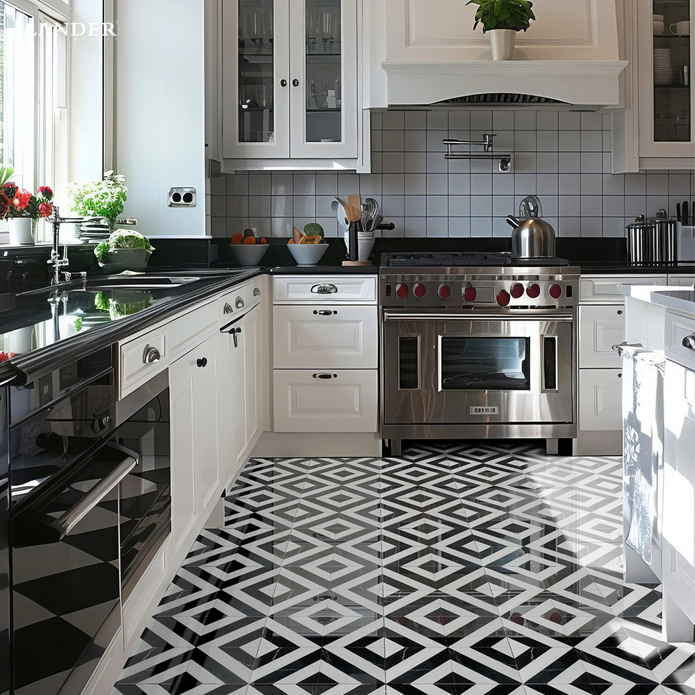 Luxurious X-Shaped Line Marble Mosaic - LanderStone