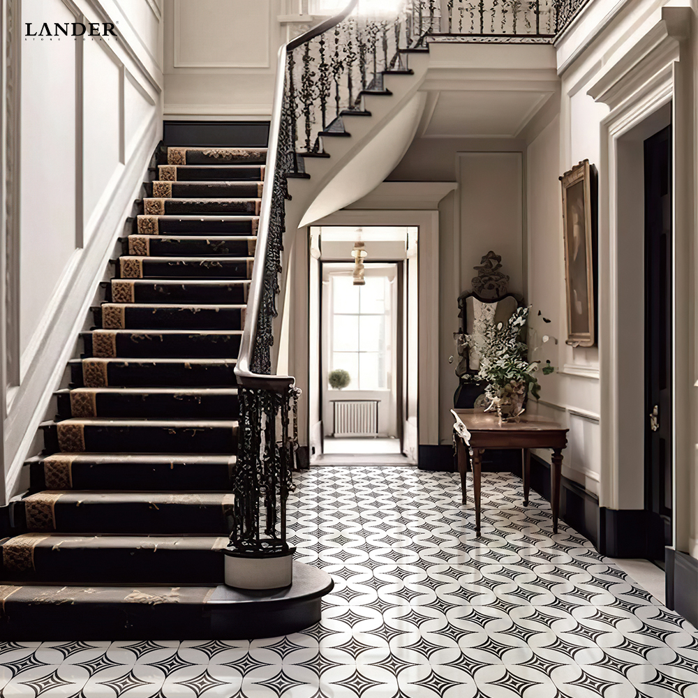 Diamond Star Waterjet Marble Mosaic - LanderStone