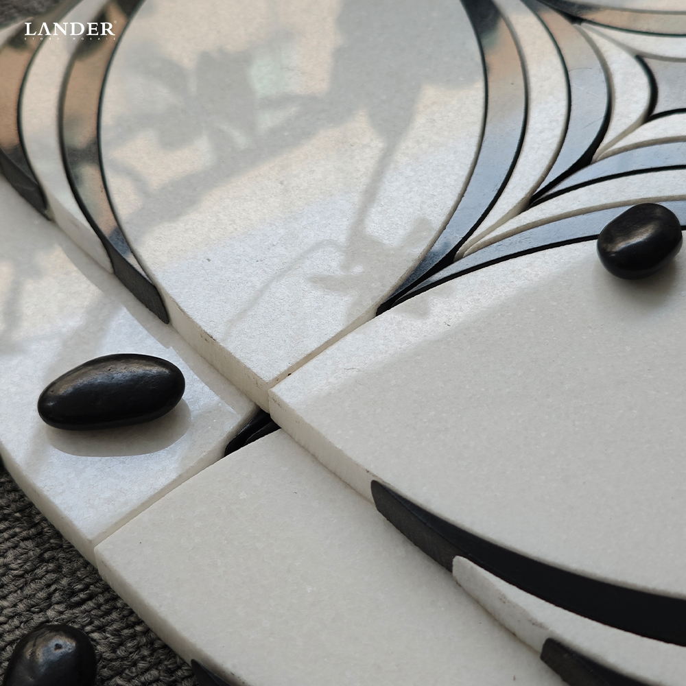 Diamond Star Waterjet Marble Mosaic - LanderStone