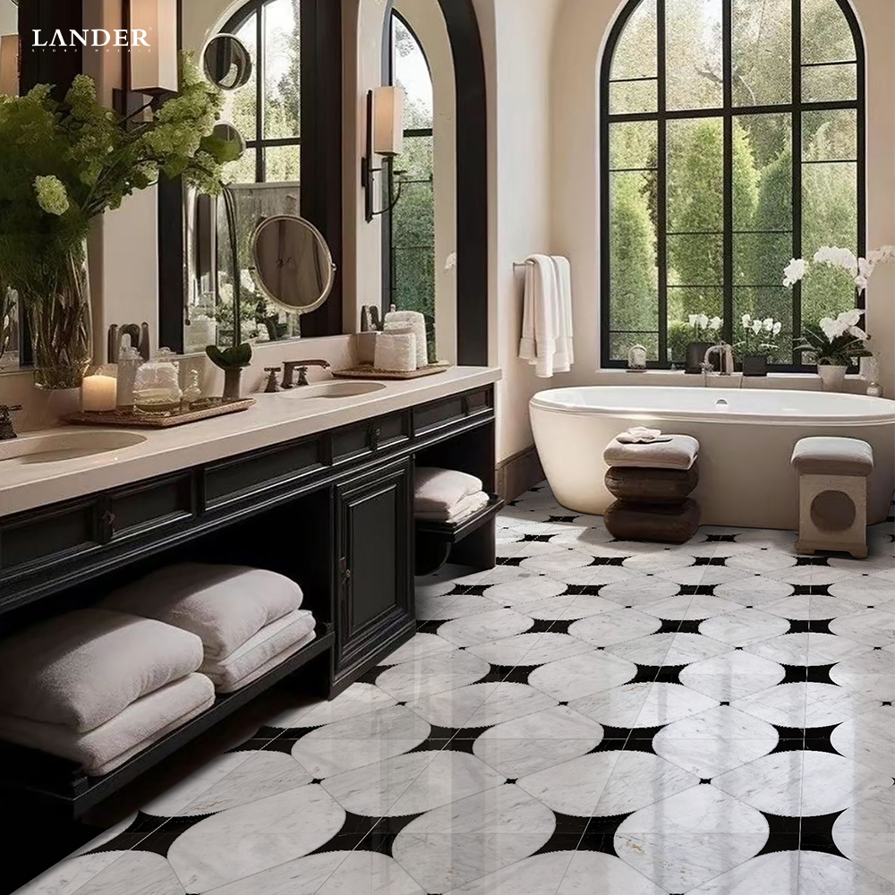 Star-Shaped Large Marble Parquet - LanderStone