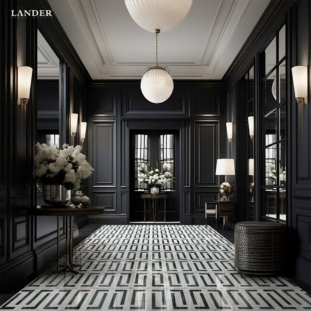 Double L water jet mosaic - LanderStone