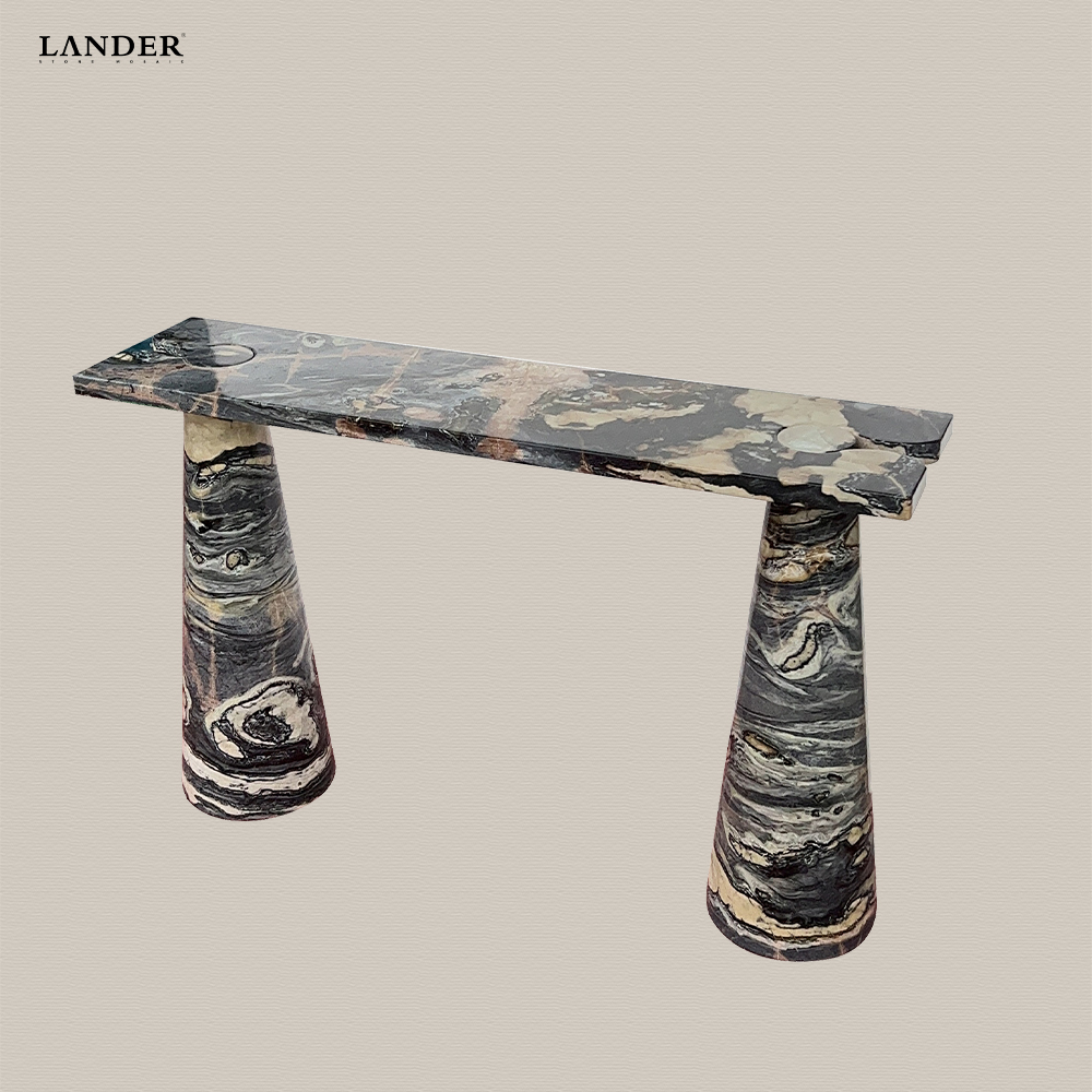 Marble Console Table with Picasso Design - LanderStone