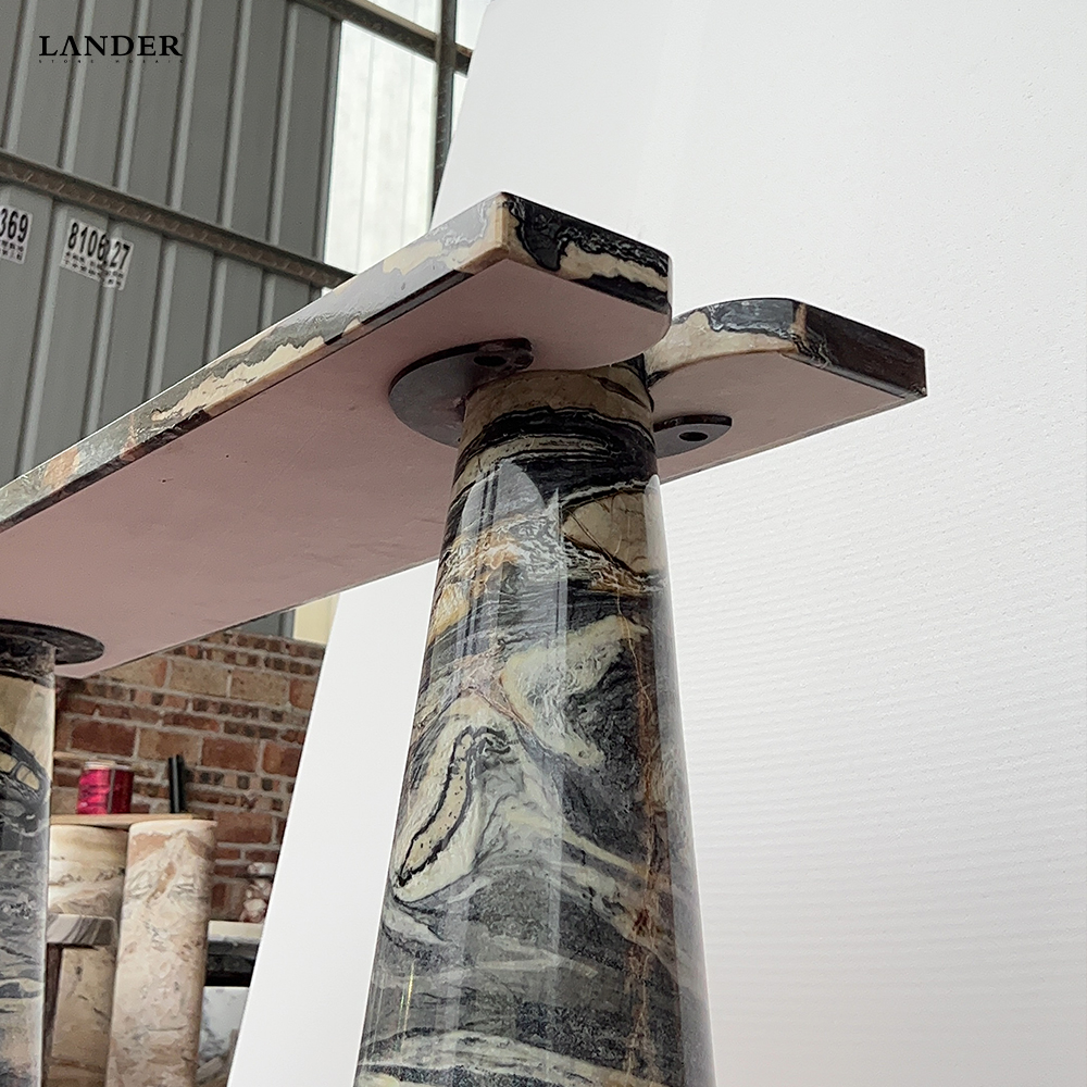 Marble Console Table with Picasso Design - LanderStone