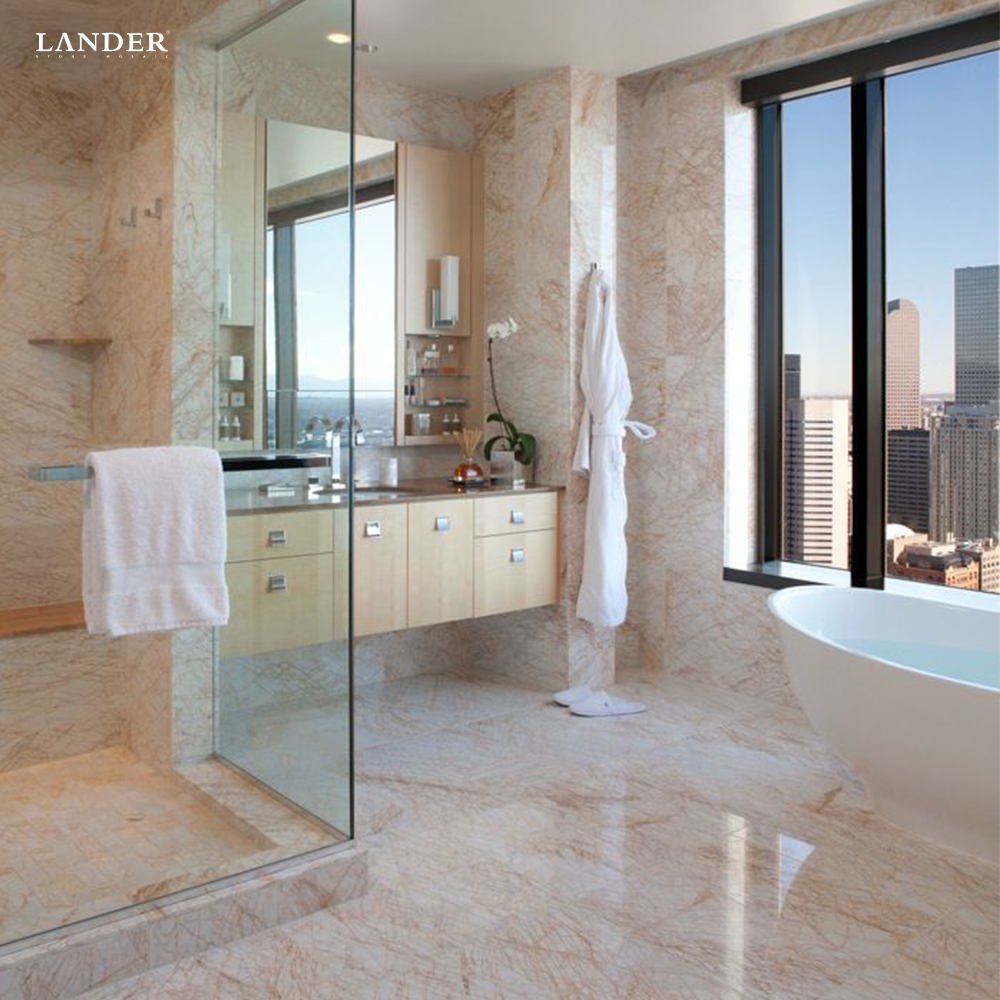 Spider Cream Marble Slab - LanderStone