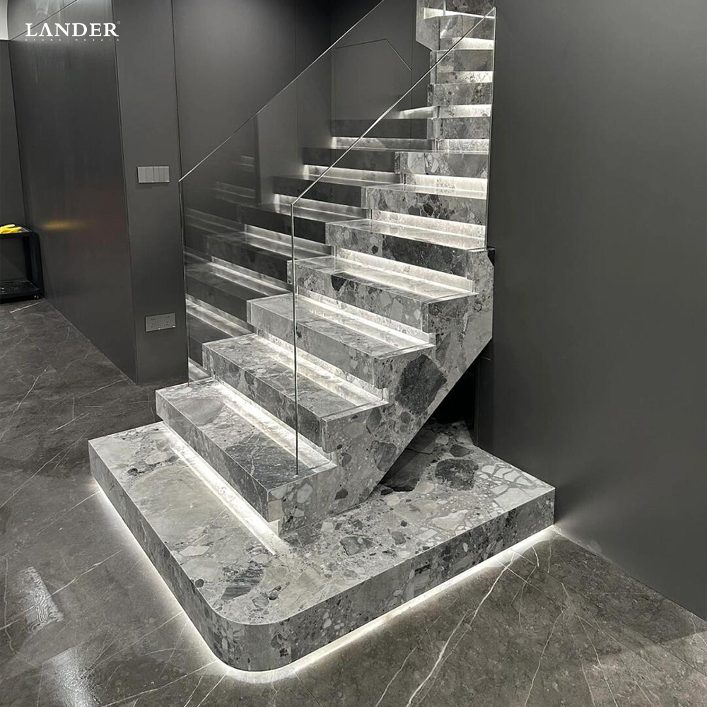 Oreo Grey Marble Slab - LanderStone