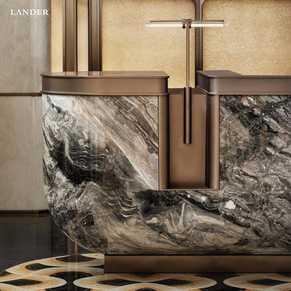 Venetian Brown Marble Slab - LanderStone
