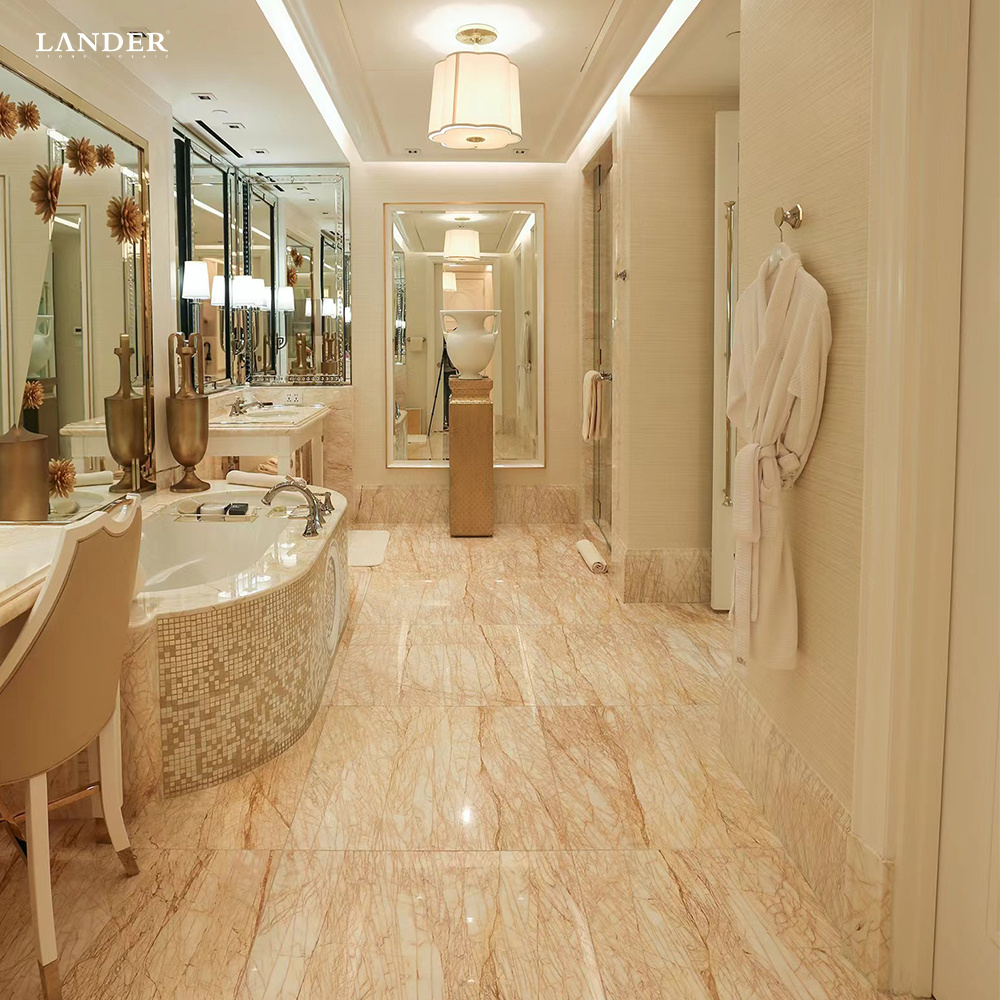 Spider Cream Marble Slab - LanderStone