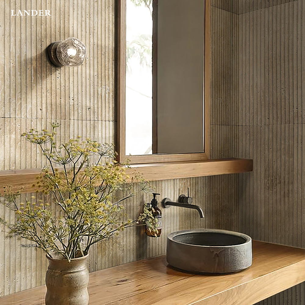 Landerstone 3D Fluted Marble Tile Concave Convex Fluted - LanderStone