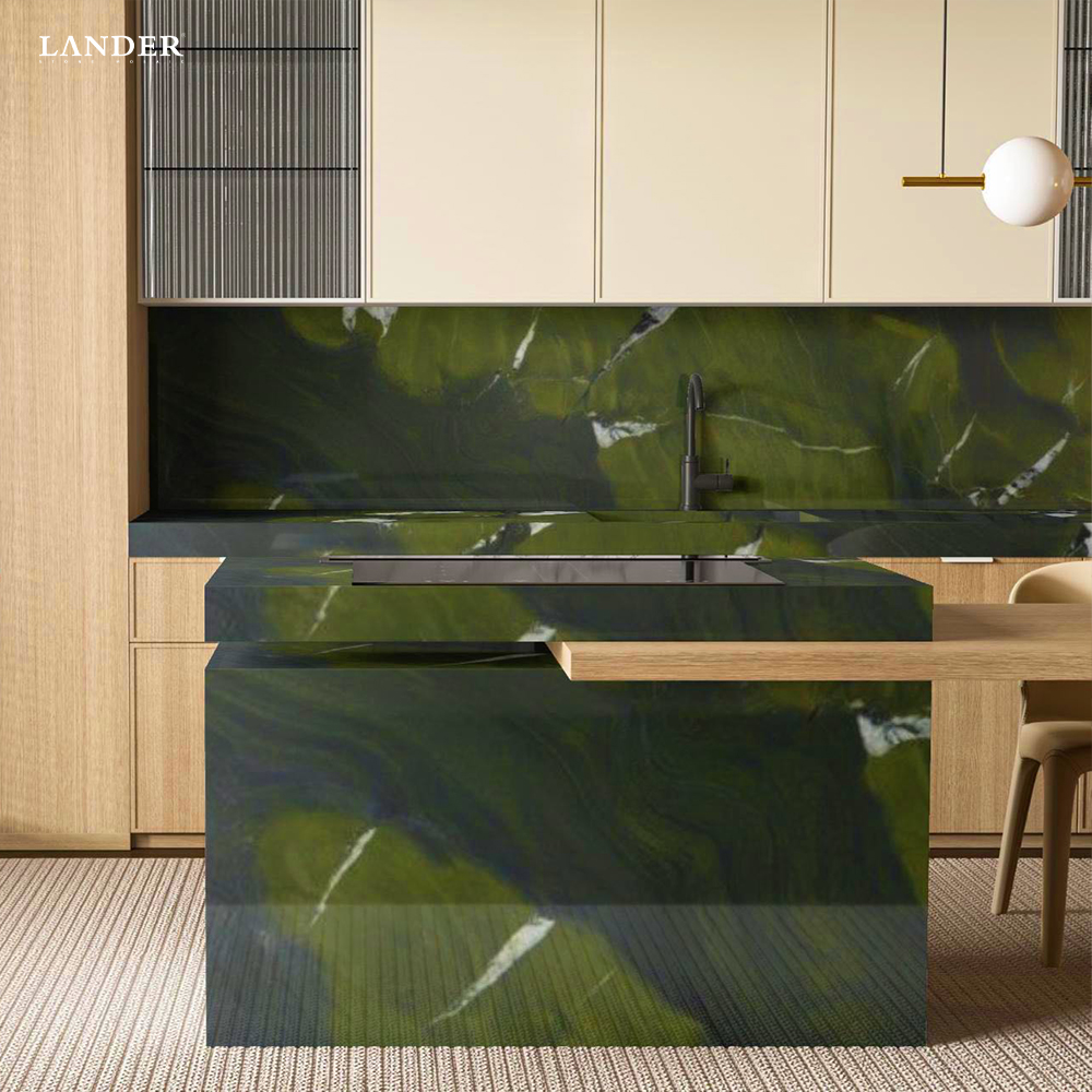 Avocado Green Marble Slab - LanderStone