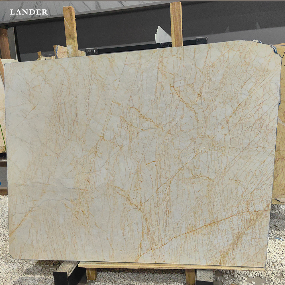 Spider Cream Marble Slab - LanderStone
