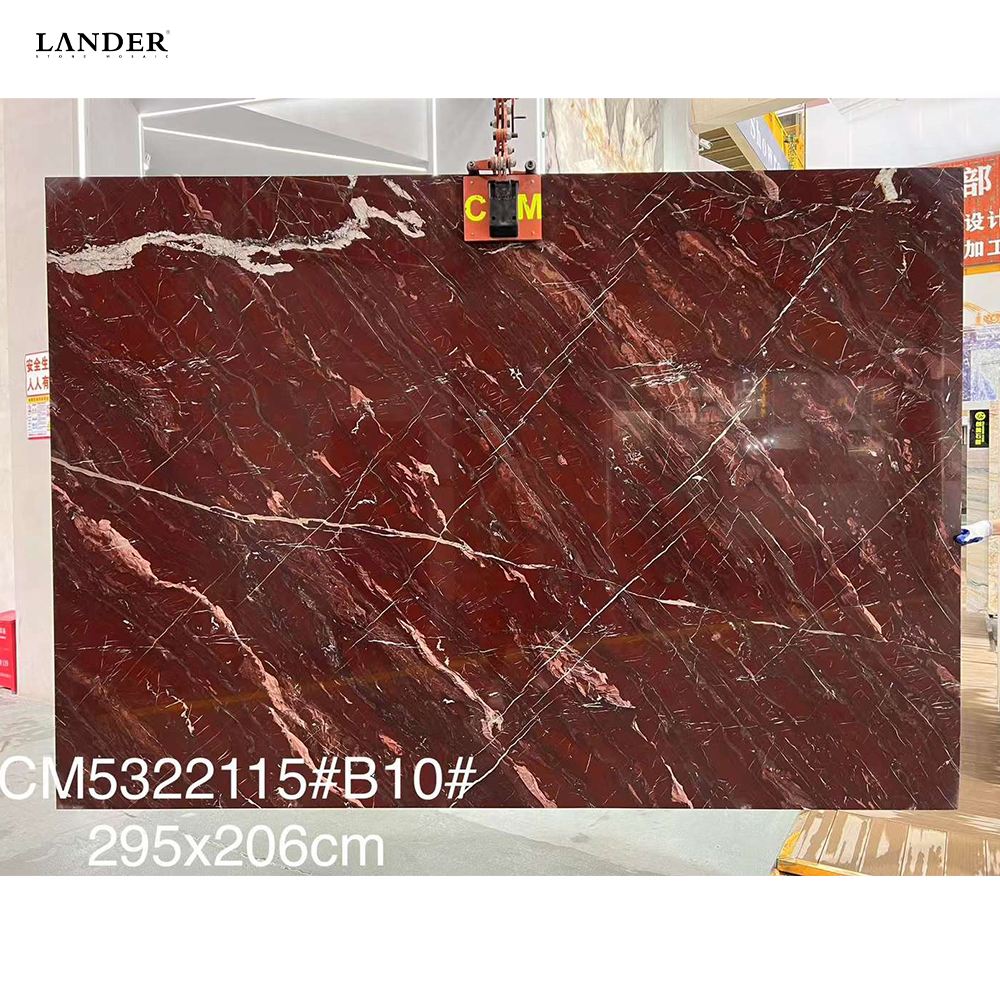 French Vermilion Marble Slab - LanderStone