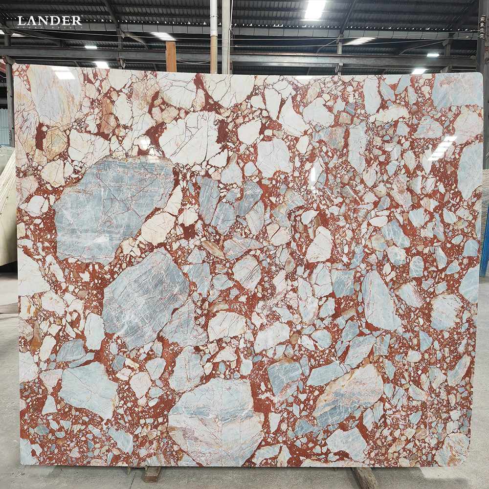Bvlgari Red Marble Slab - LanderStone
