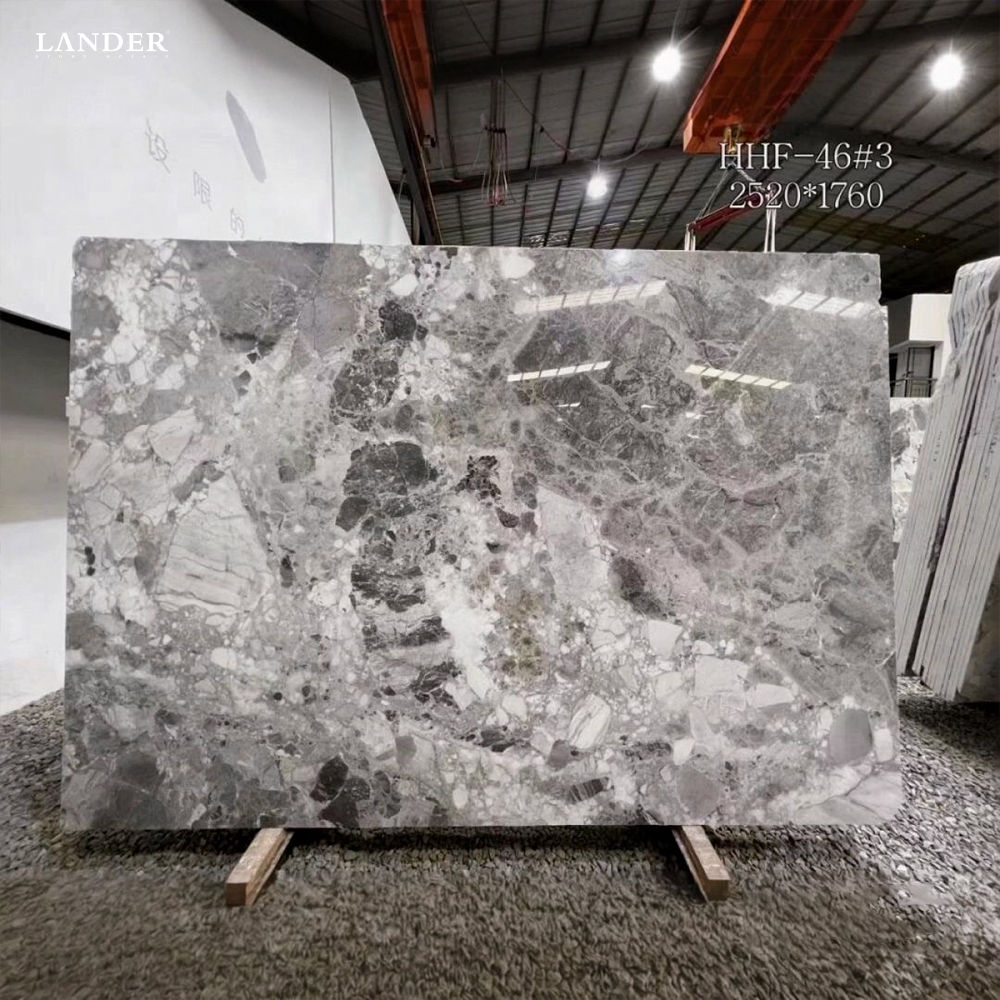 Oreo Grey Marble Slab - LanderStone