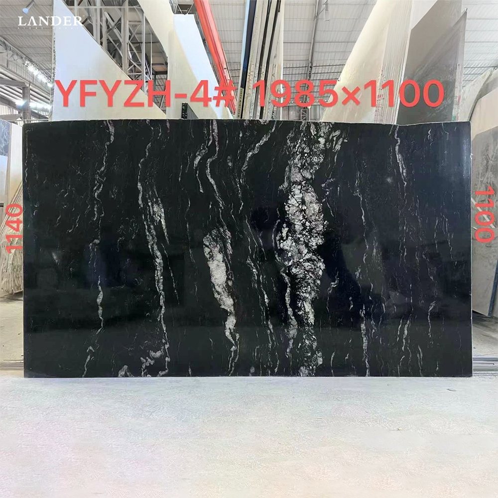 Cosmos Black Marble Slab - LanderStone