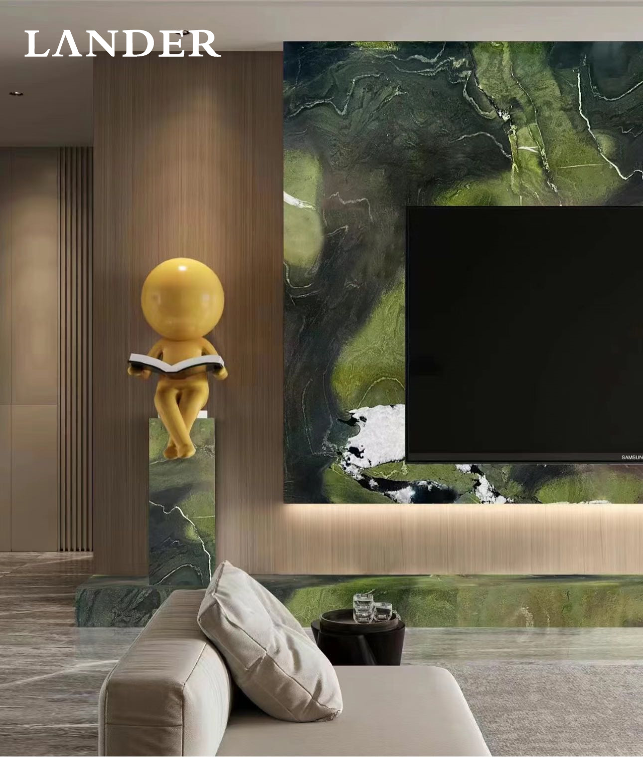 Avocado Green Marble Slab - LanderStone
