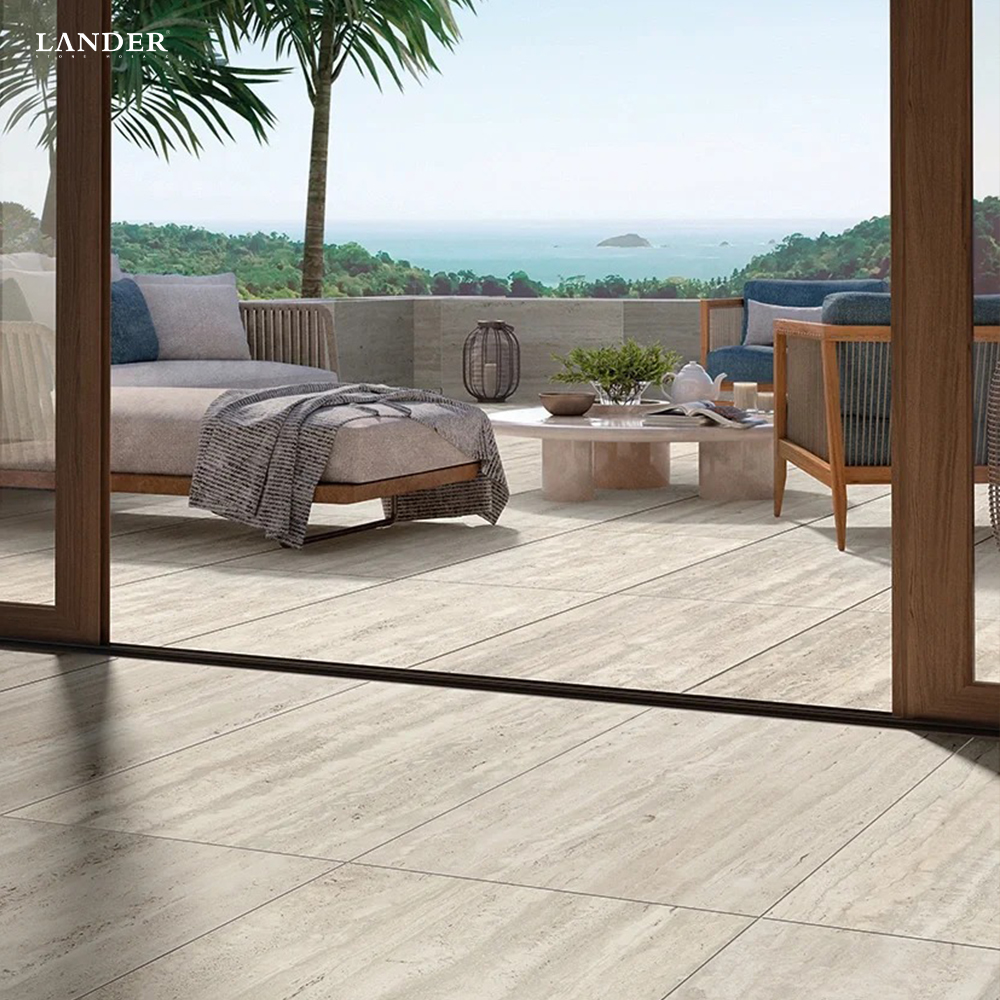 Italy White Travertine Marble Slab - LanderStone