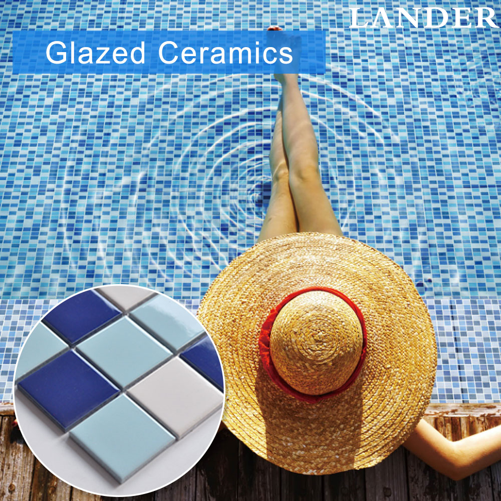 Swimming Pool Glazed Ceramics Mosaic Tiles - LanderStone