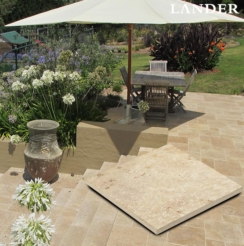 Travertine Stone Swimming Pool Deck Tiles - LanderStone