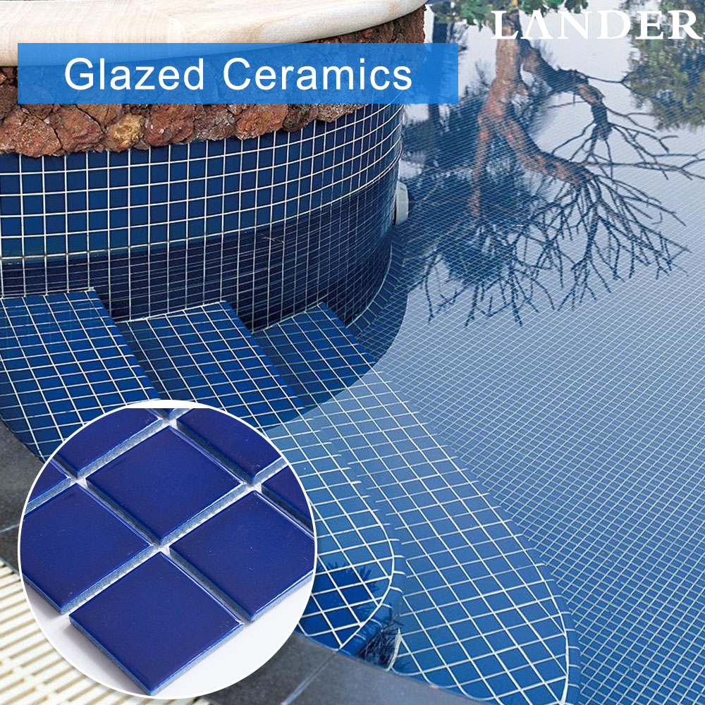 Swimming Pool Glazed Ceramics Mosaic Tiles - LanderStone