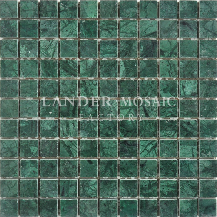 Verde Guatemala Marble Mosaic Tiles with Swimming Pool - LanderStone