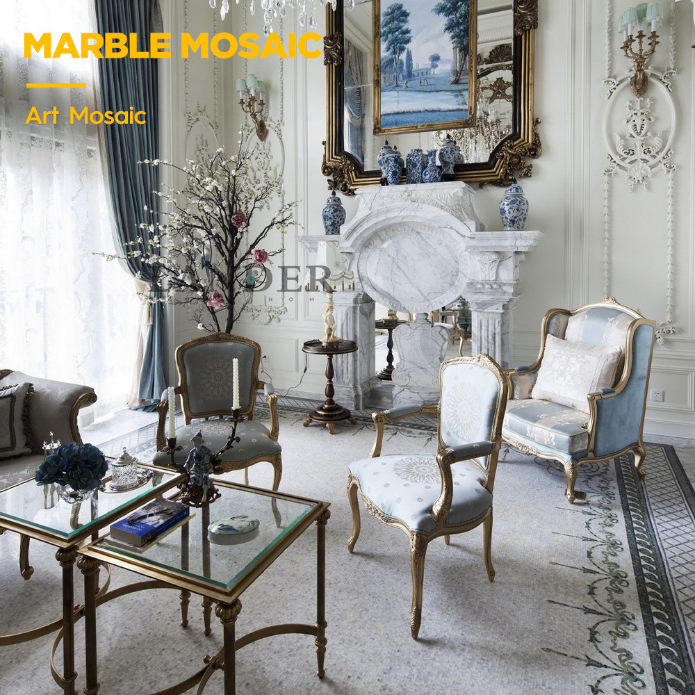 Customizable Marble Mosaic Portrait Medallions - LanderStone