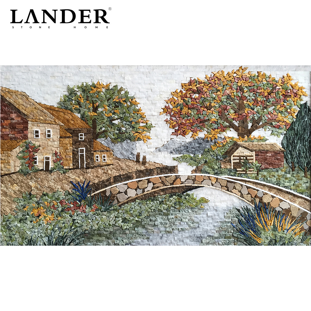 Hand Cut Art Glass Tile Murals - LanderStone