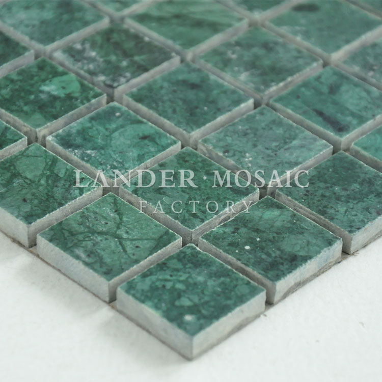 Verde Guatemala Marble Mosaic Tiles with Swimming Pool - LanderStone