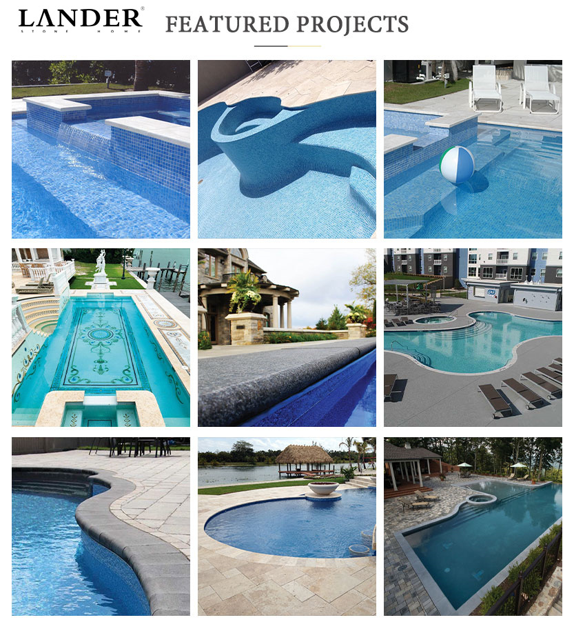 Bianco Carrara Swimming Pool Deck Tiles - LanderStone
