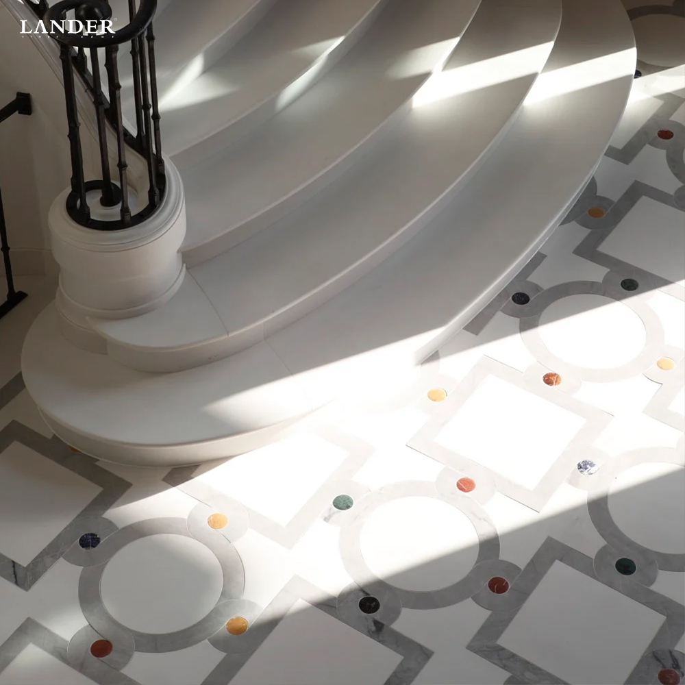 Marble Parquet in Spanish Villa Project - LanderStone