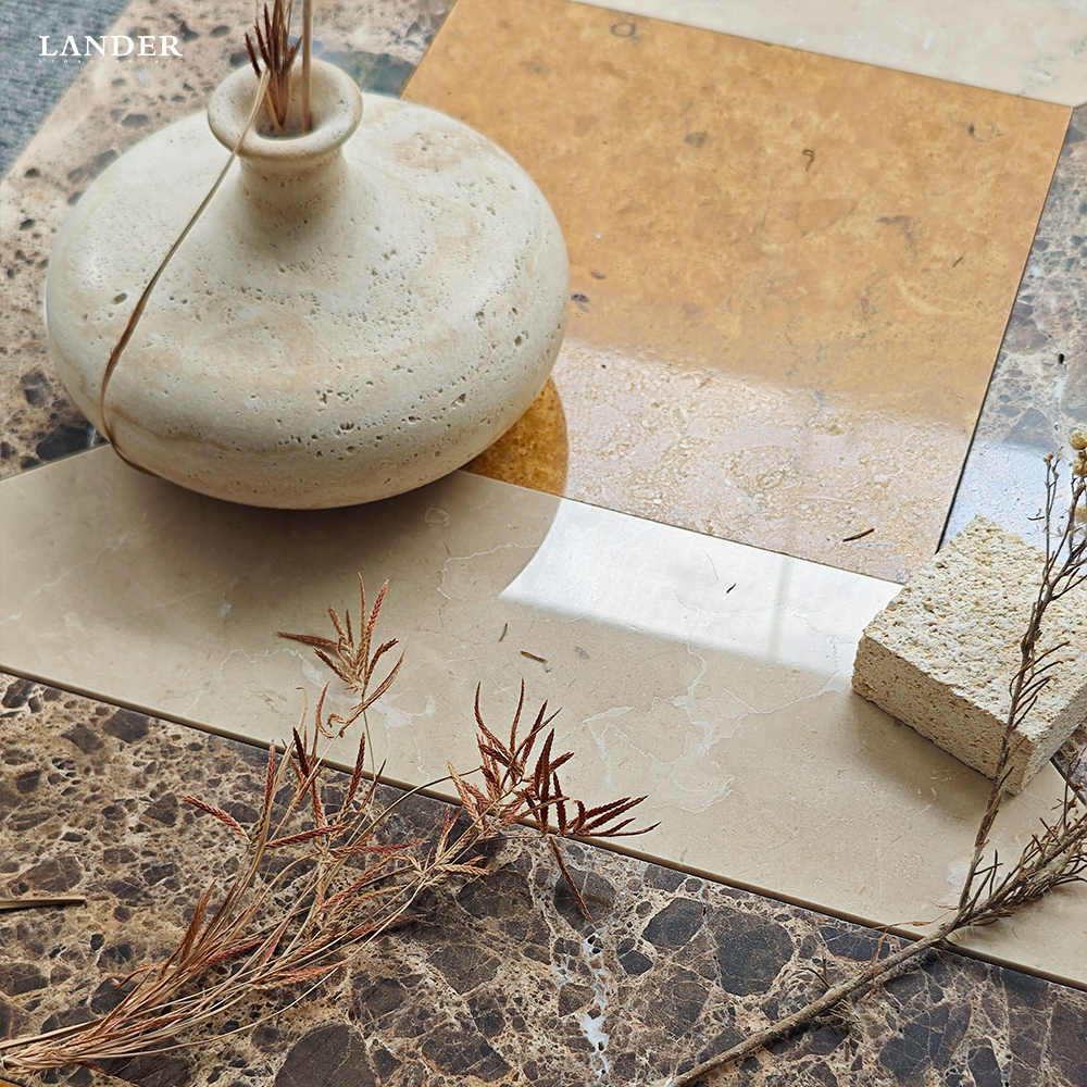 Retro Style Square Marble Parquet - LanderStone