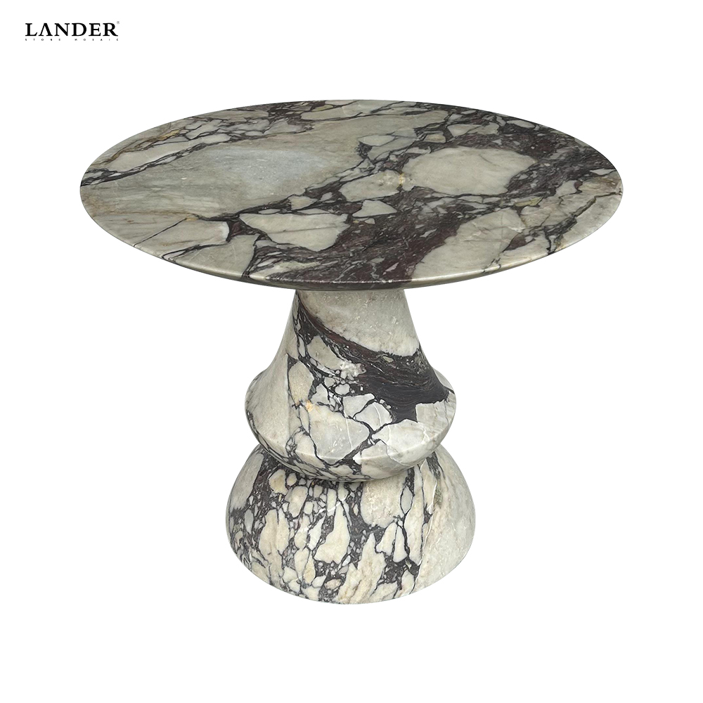 Calacatta Viola Round Marble Dining Table - LanderStone