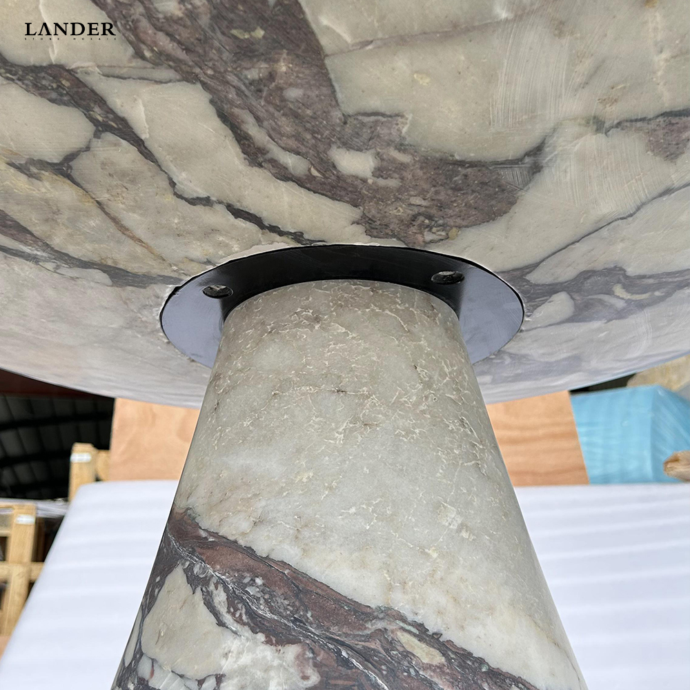 Calacatta Viola Round Marble Dining Table - LanderStone