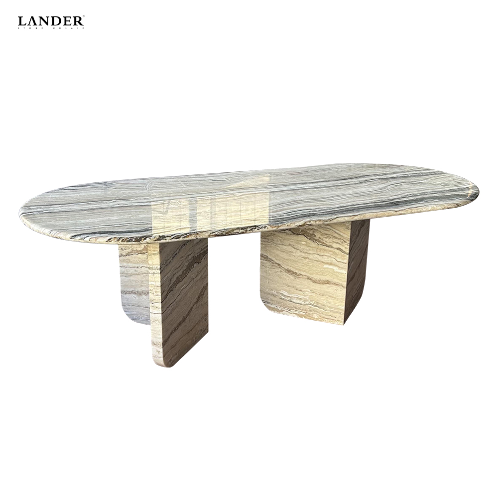 Zebra Onyx Marble Dining Table - LanderStone