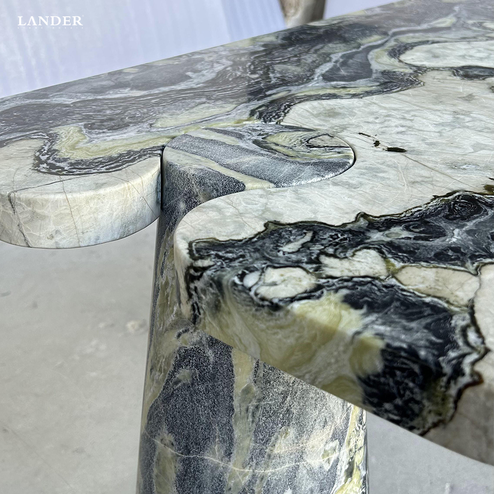 Picasso White Marble Console Table - LanderStone