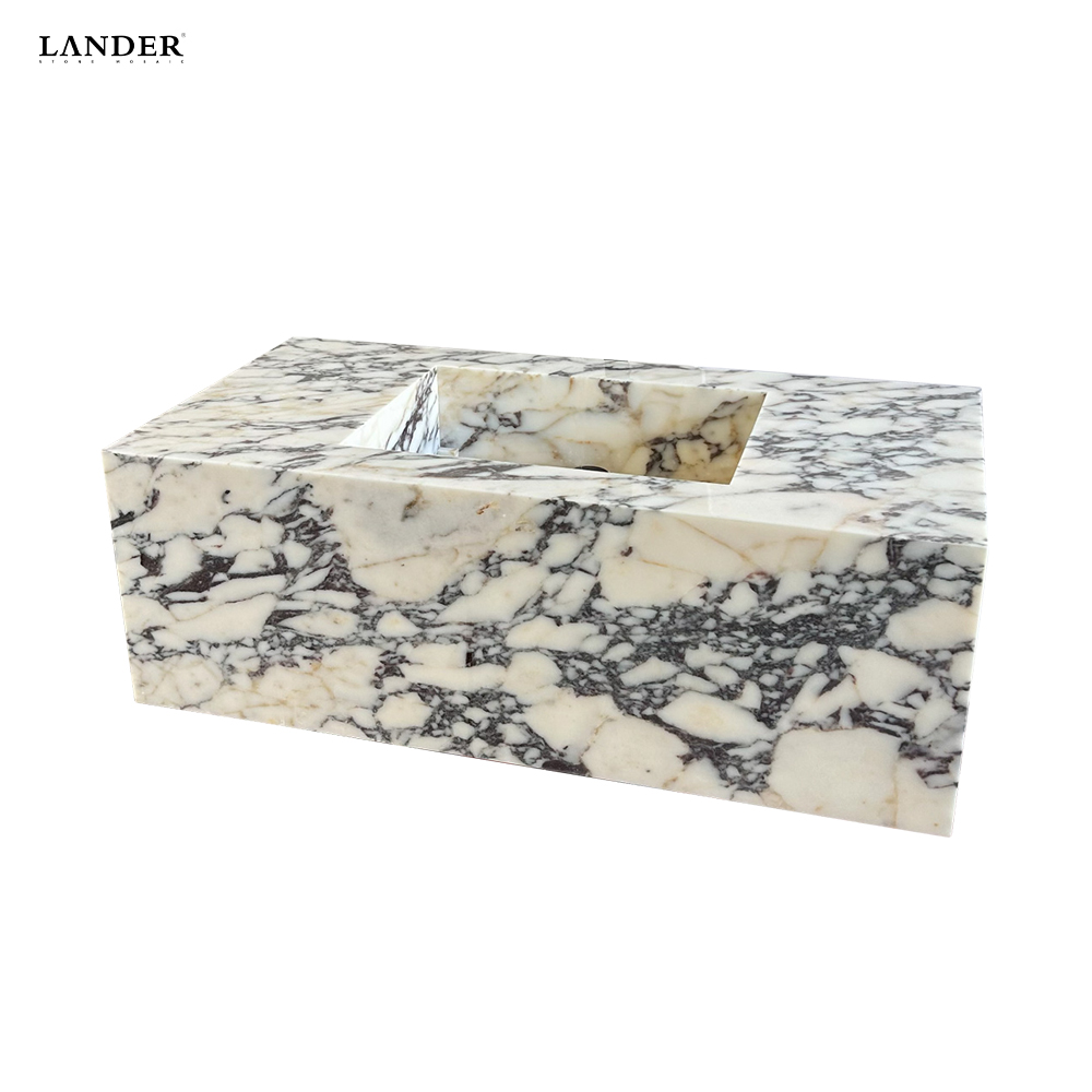 Calacatta Viola Marble Single Sink Basin - LanderStone