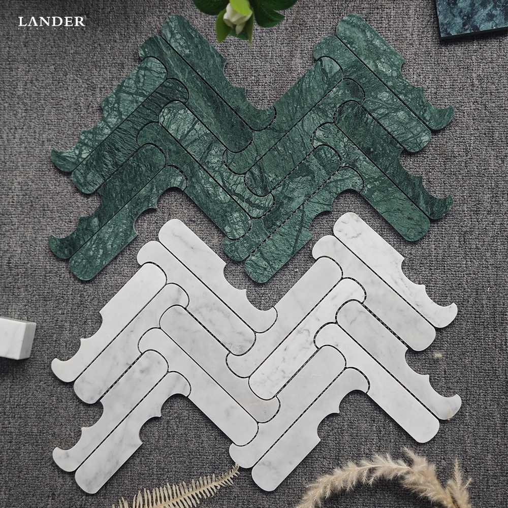 Verde Guatemala Marble Mosaic Tile - LanderStone
