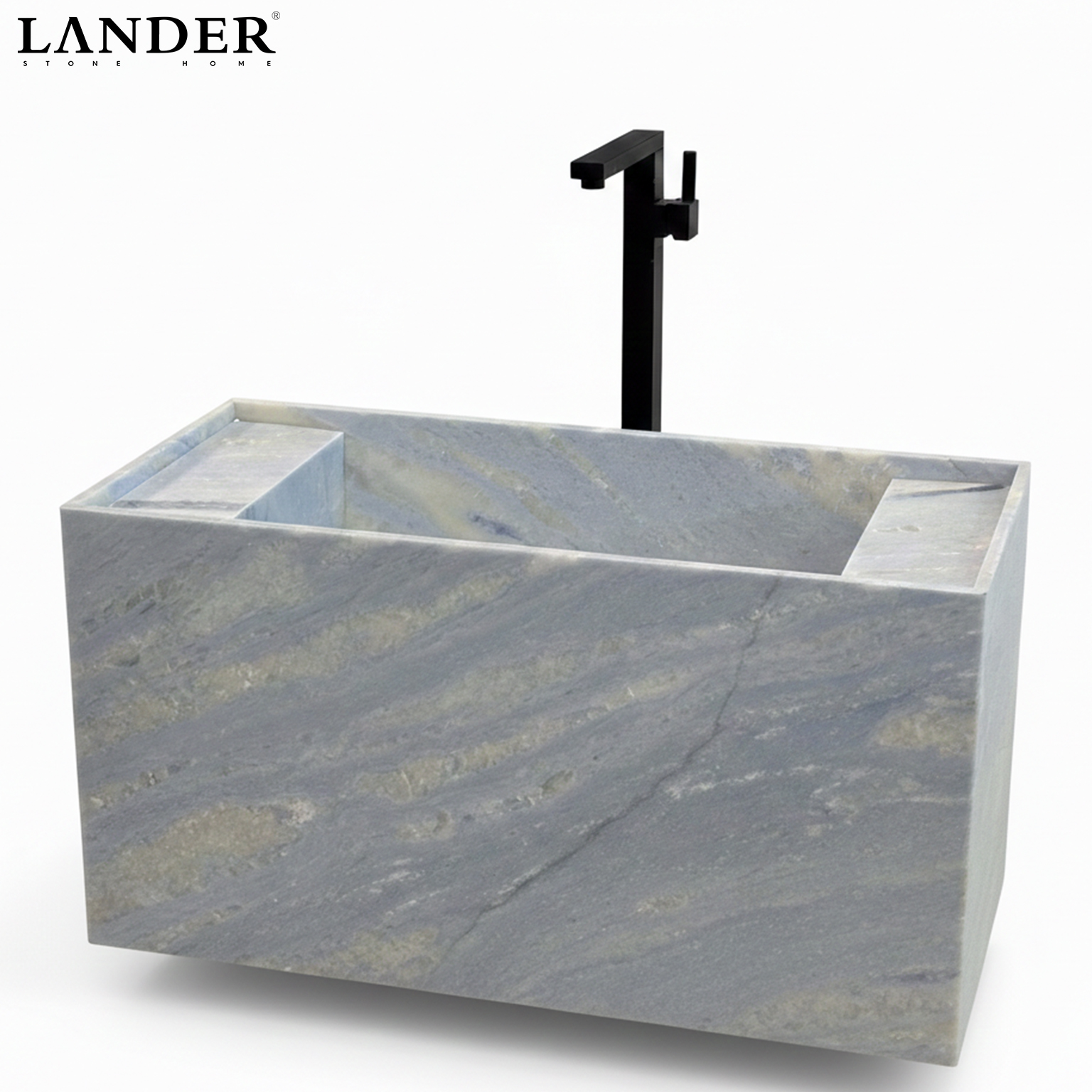 Blue Crystal Marble Sink Washbasin - LanderStone