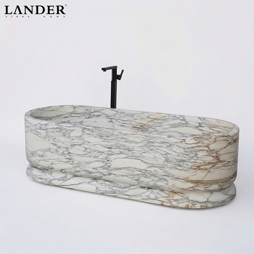 Arabescato Marble Bathtub for Villa - LanderStone